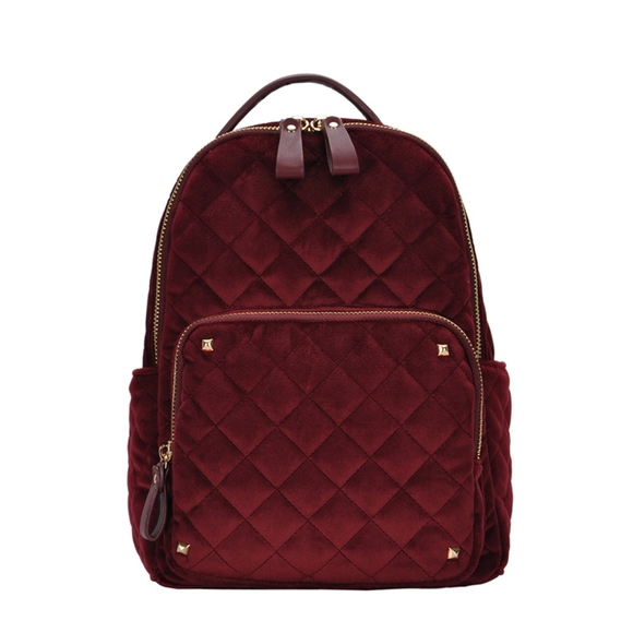 MMS Design Studio | Bags | Nwt Envy Velvet Mini Backpack Wine | Poshmark